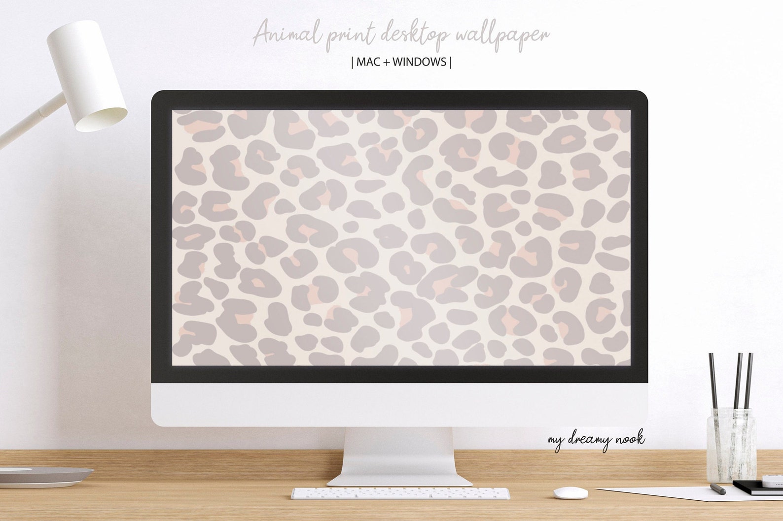 Leopard Desktop Wallpaper Animal Print Desktop Background | Etsy