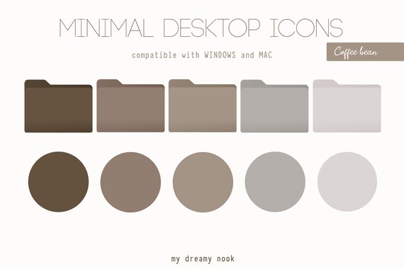 Brown Desktop Icons Aesthetic Folder Icons MAC Folder | Etsy