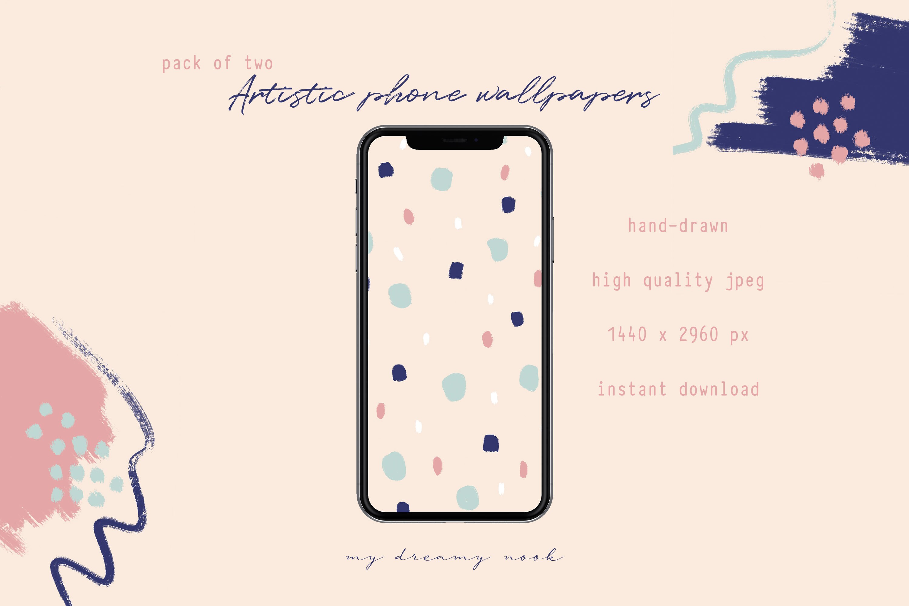 Minimalist Iphone Wallpaper Lockscreen Abstract Phone | Etsy