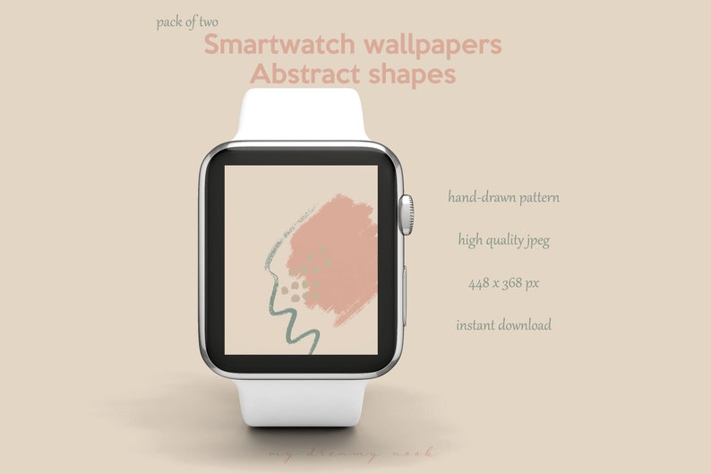 Watch Wallpaper Lock Screen Apple Watch Face Boho Minimal | Etsy