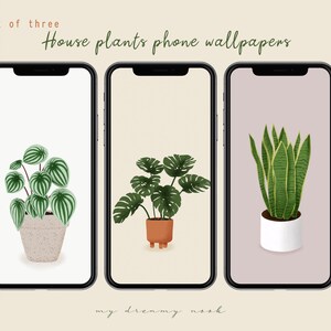 Plants Phone Wallpaper Monstera Lock Screen House Plants - Etsy