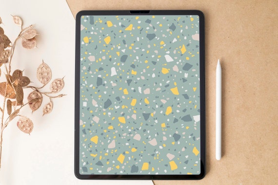 Aesthetic Tablet Home Screen Terrazzo Ipad Wallpaper | Etsy