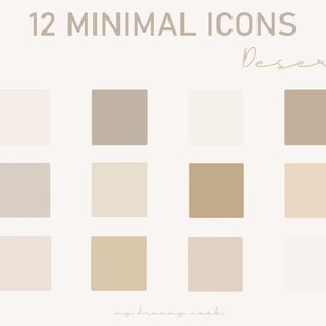 Beige Desktop Icons Neutral Desktop Icons Minimal Icons for MAC ...