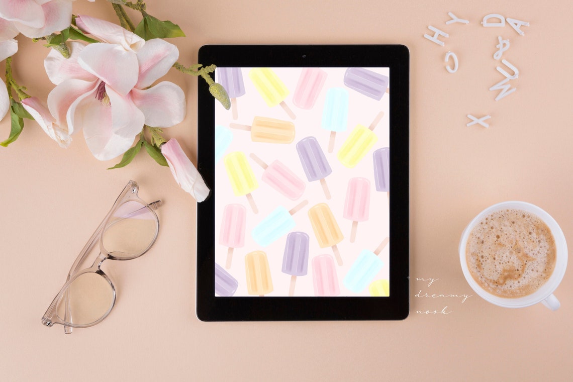 Pastel Ipad Background Ipad Wallpaper Ice Cream Tablet - Etsy