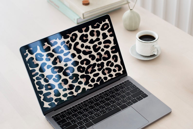 Leopard Desktop Wallpaper Animal Print Desktop Background | Etsy