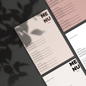 Editable Menu Canva Template Printable Restaurant Menu Minimal Menu ...