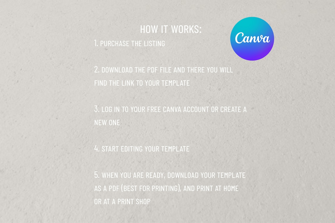 Printable Menu Canva Template Modern Restaurant Menu - Etsy