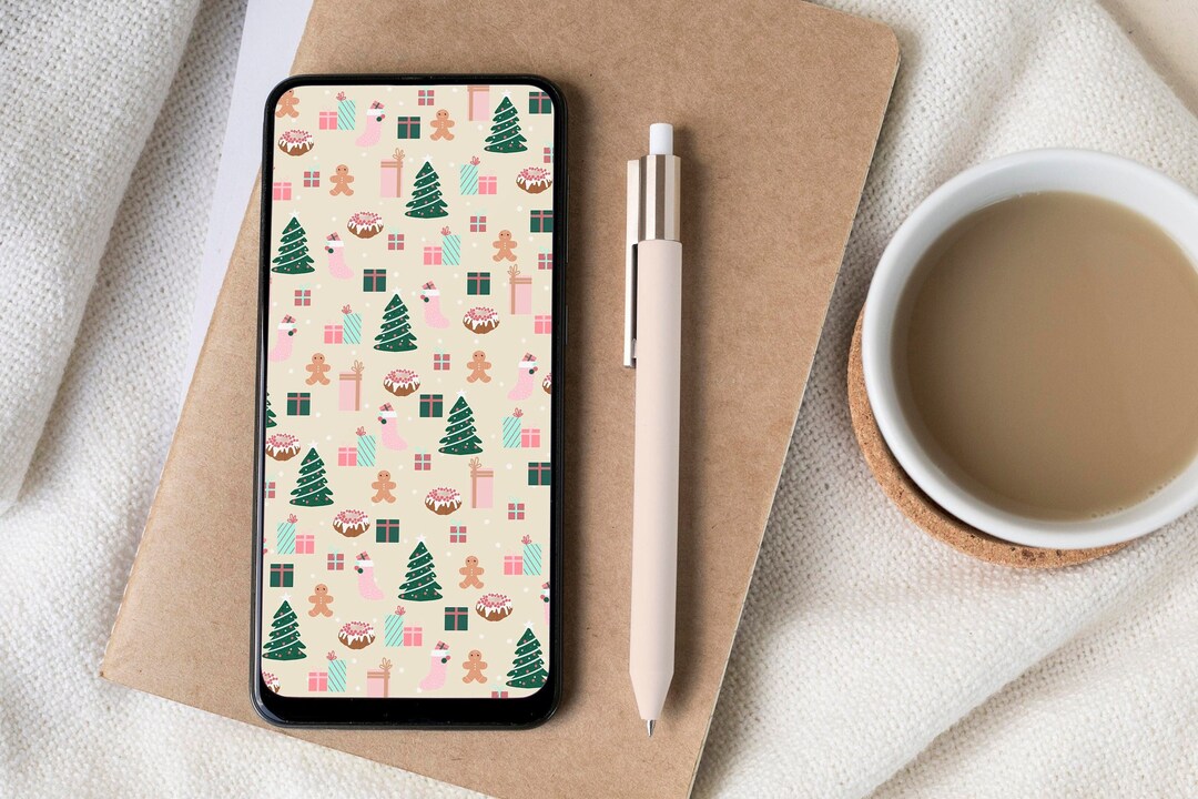 Christmas Phone Wallpaper | Xmas Phone Lock Screen | - Etsy