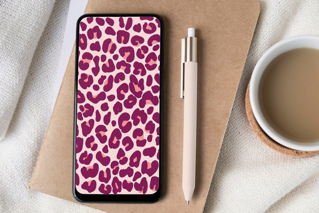 Leopard iPhone Wallpaper | Animal Print Lock Screen | Hot Pink Phone ...