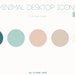 Aesthetic Desktop Icons | Teal Desktop Folders | Desktop Organizer ...