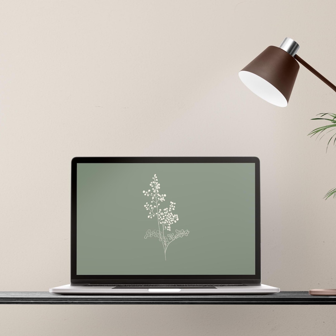 Earthy Desktop Background | Minimal Desktop Wallpaper | Botanical ...