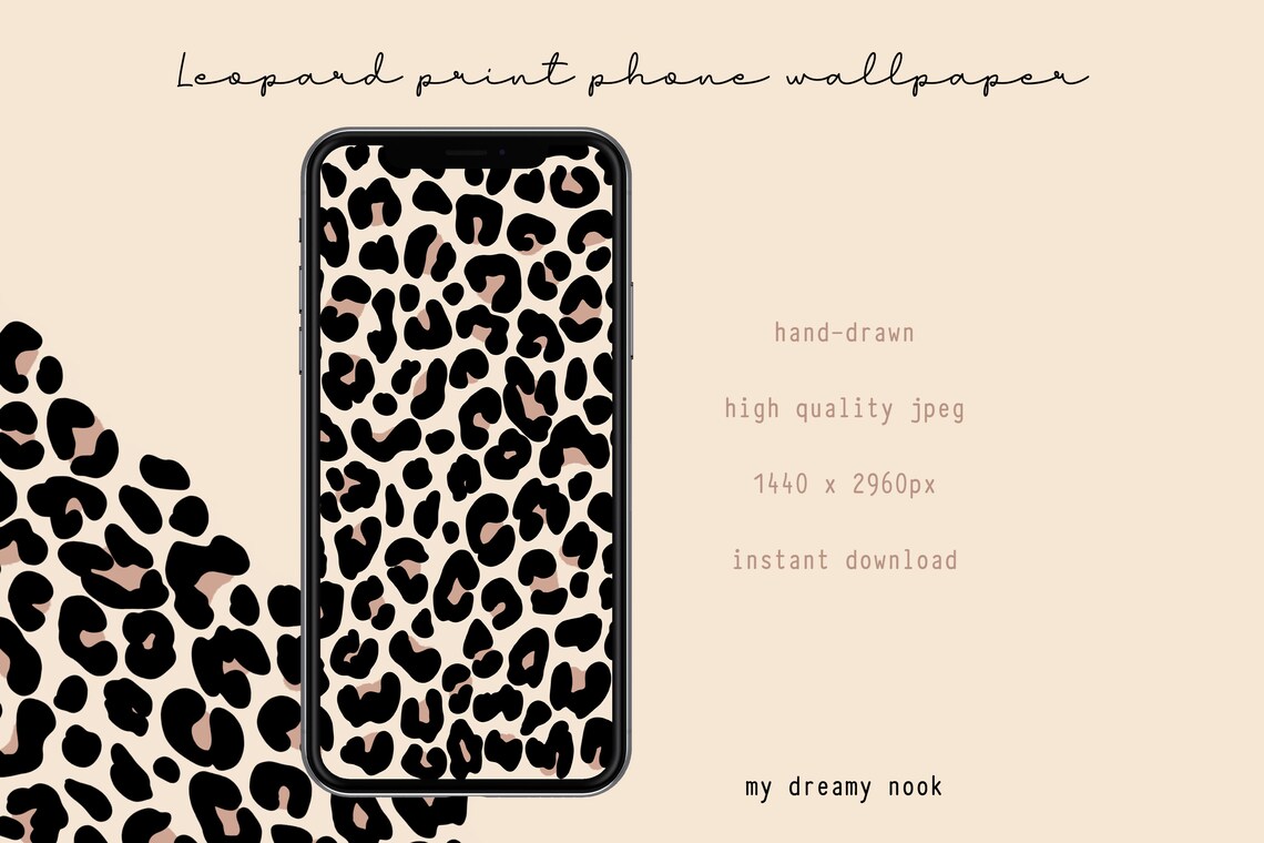 Leopard Iphone Wallpaper Animal Print Lock Screen Abstract - Etsy