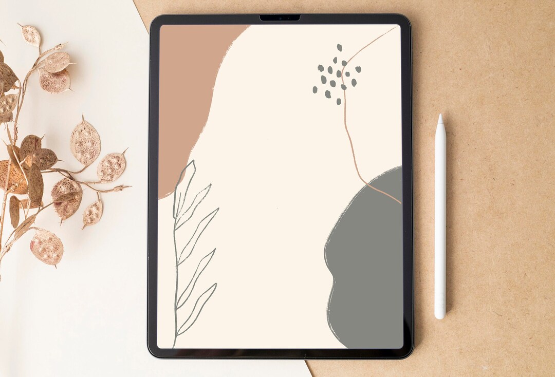Abstrakter iPad Sperrbildschirm Boho iPad Wallpaper Minimaler Tablet ...