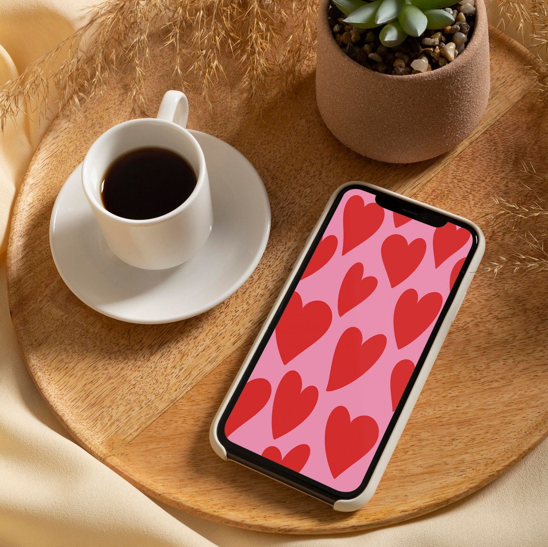Valentines iPhone Lock Screen | Hearts Phone Wallpaper | Love Home ...