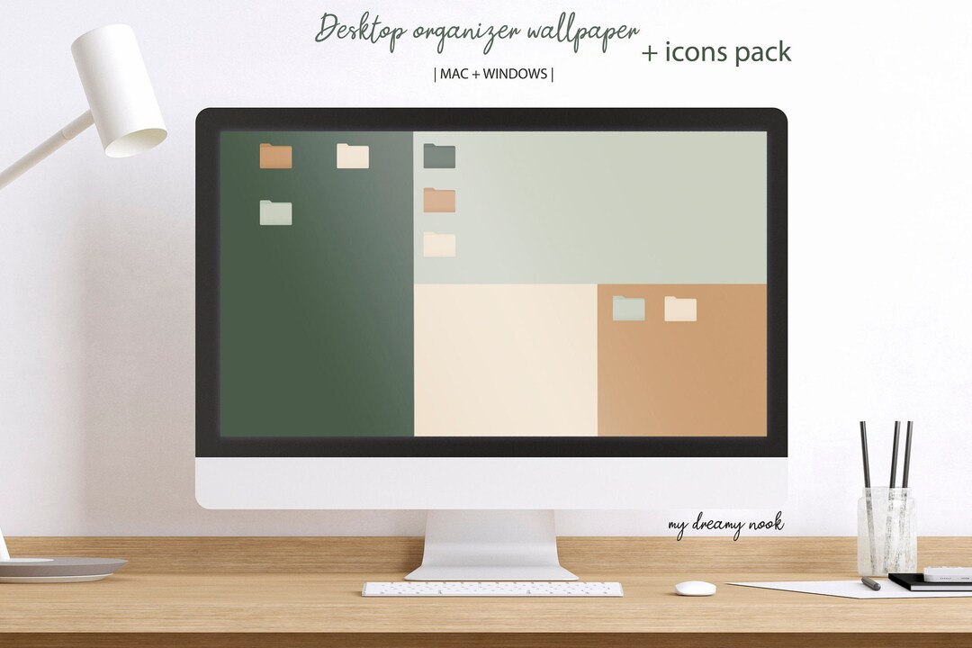 Desktop Organizer Wallpaper Icons Aesthetic Desktop Wallpaper Minimal ...