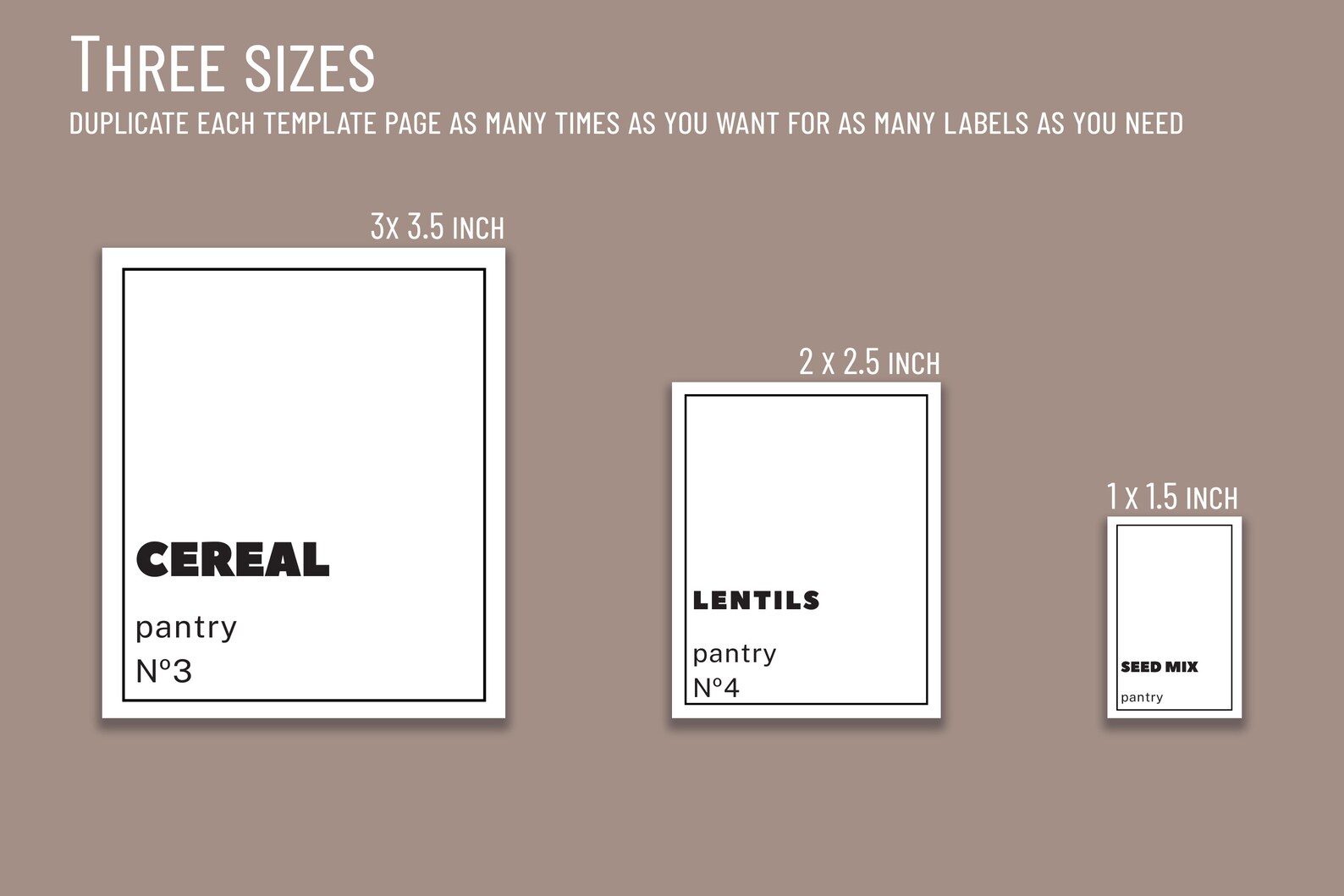 Minimalist Labels Template Pantry Labels Template Editable - Etsy
