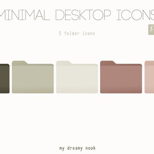 Desktop Icons Minimal Green | Desktop Folder Icons | MAC Neutral ...