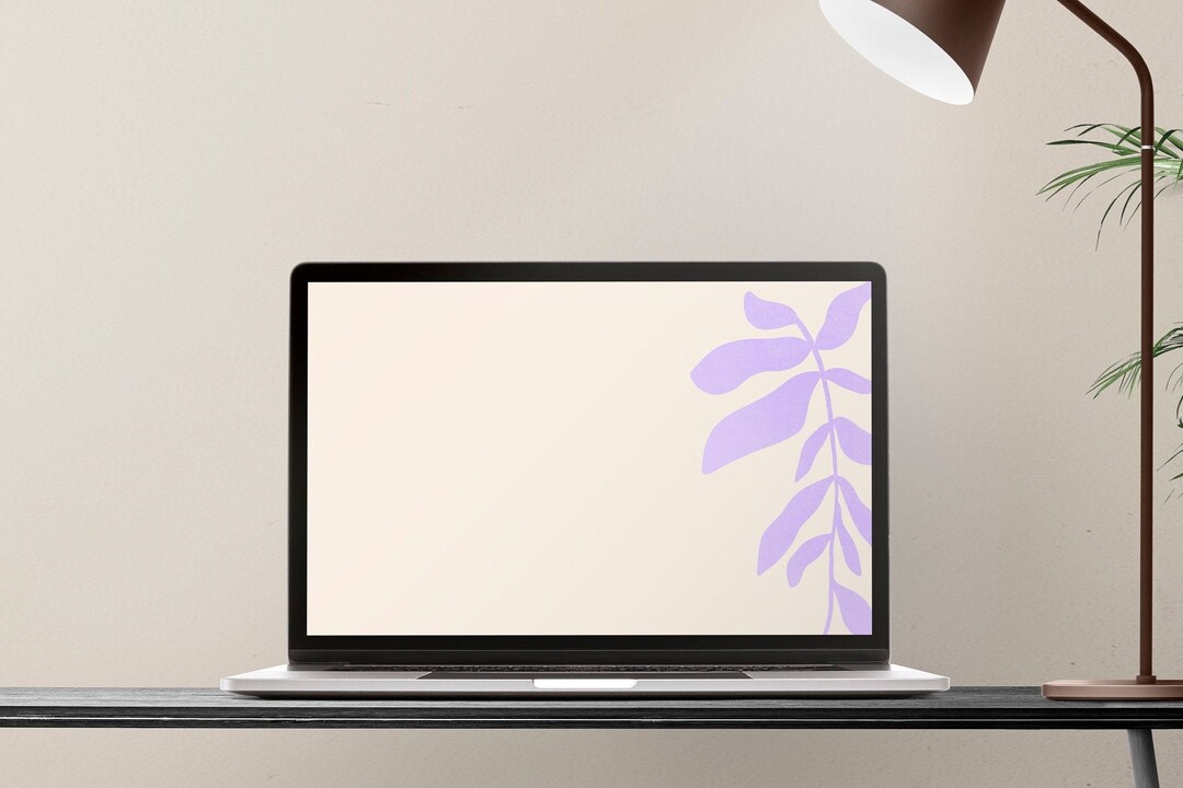 Pastel Desktop Wallpaper Simple Computer Wallpaper Leaves MAC Wallpaper ...