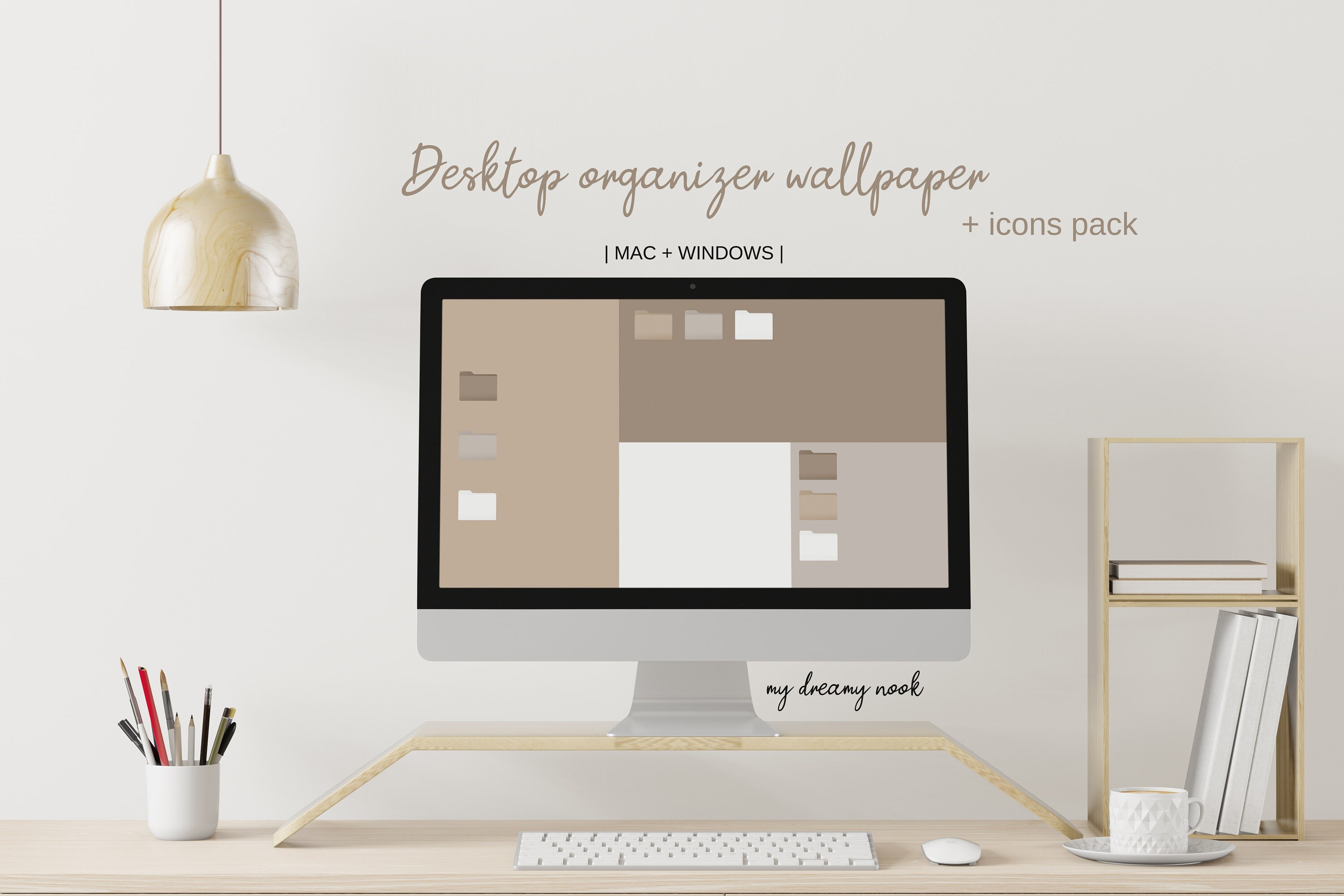Aesthetic Organizer Desktop Wallpaper Minimalist Laptop - Etsy Canada