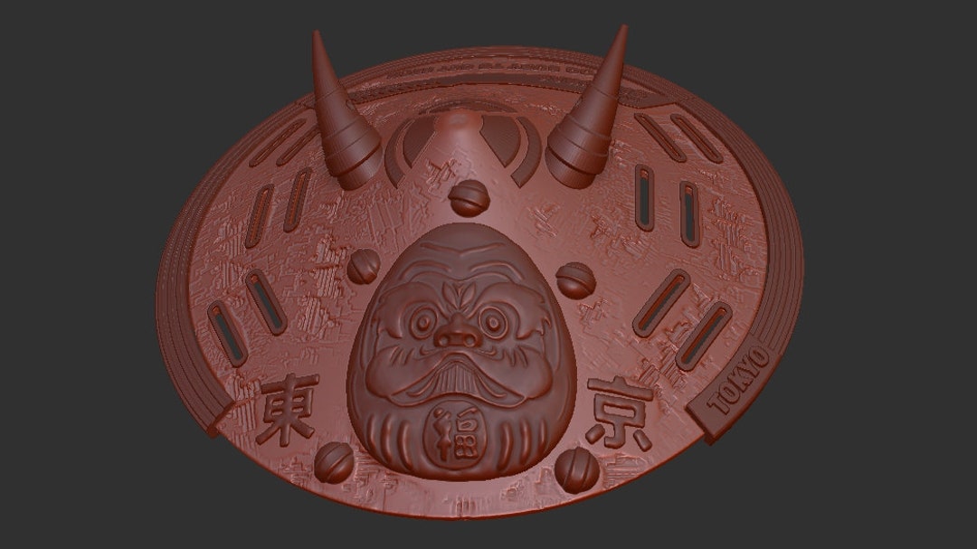 Japanese Yokai Daruma Cyberpunk Coolie Hat [3D Stl] - Etsy
