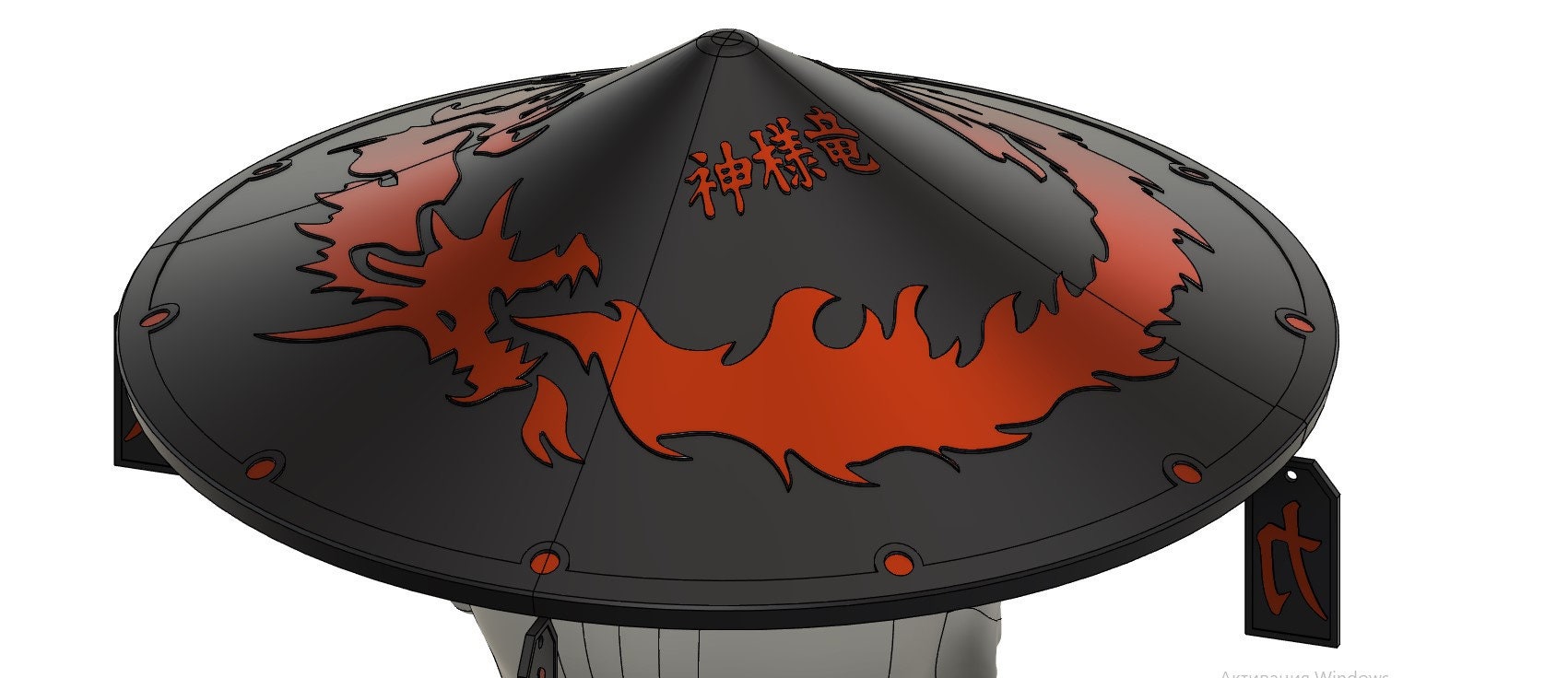 Asian Cyberpunk Coolie Hat 3D Model Cosplay - Etsy