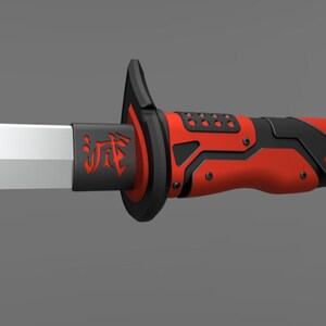 Demon Slayer Tanjiro Cyberpunk Katana With Sheath [3D STL] - Etsy