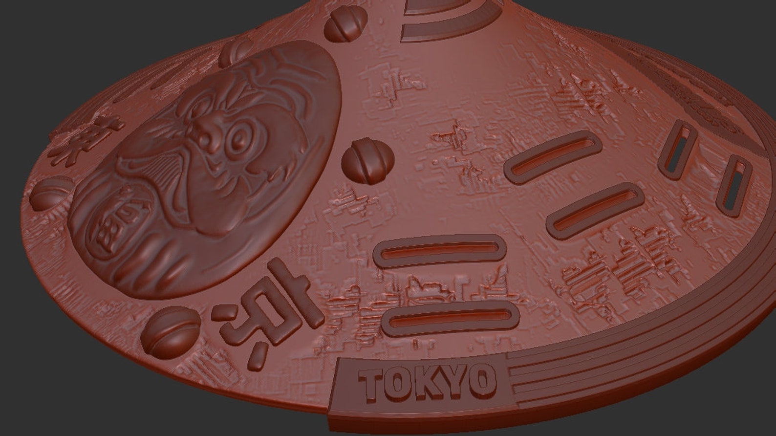 Japanese Yokai Daruma Cyberpunk Coolie Hat [3D Stl] - Etsy