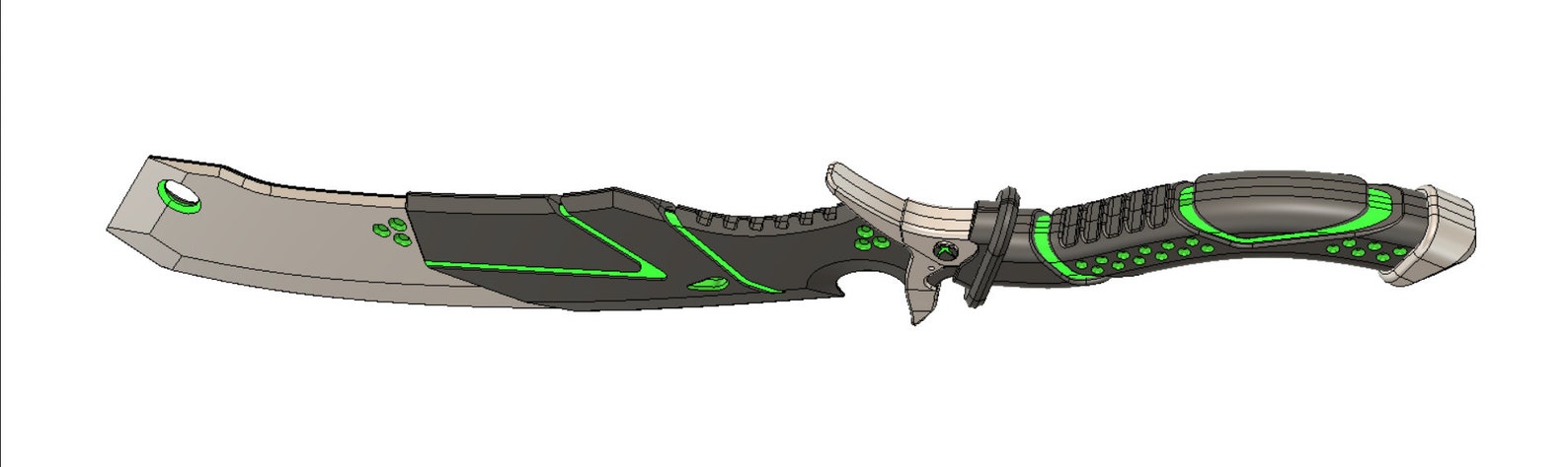Cyberpunk Machete 3D STL - Etsy