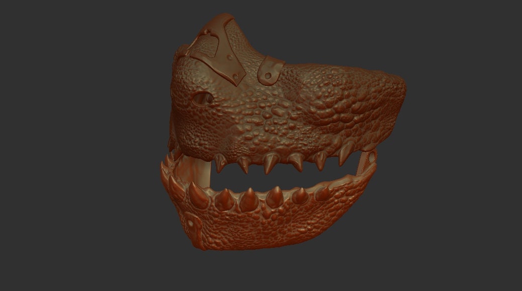 Articulated Reptile\lizard Cosplay Mask [3D STL] - Etsy