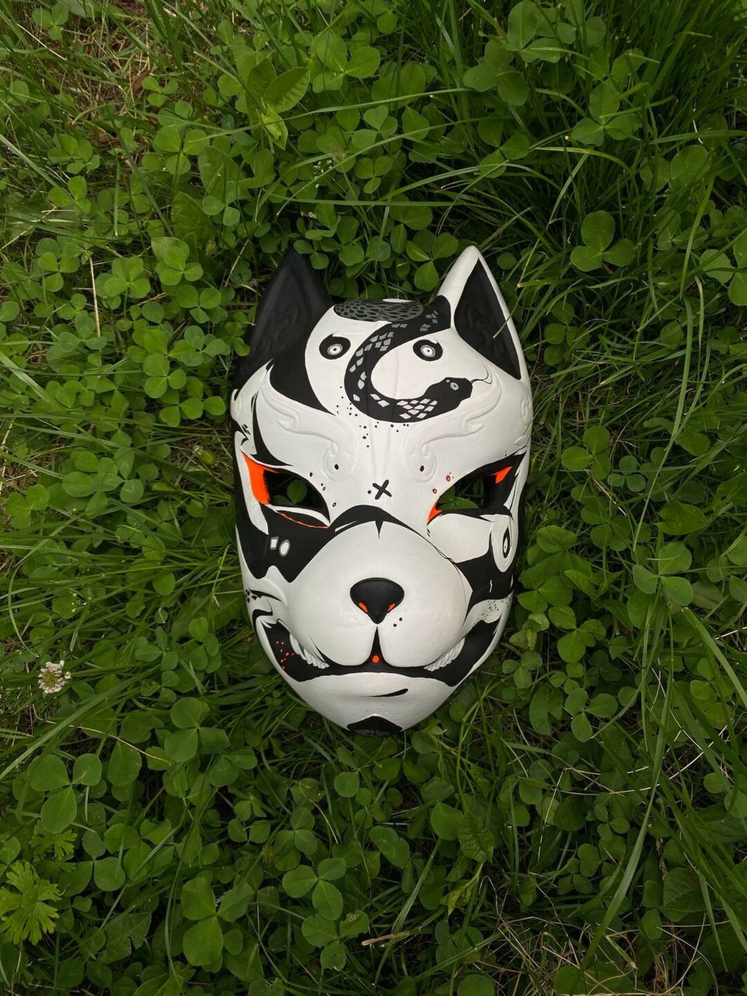 Japanese Kitsune Fox Mask Special Abstract Design limited Edition - Etsy