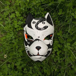 Japanese Kitsune Fox Mask Special Abstract Design limited Edition - Etsy