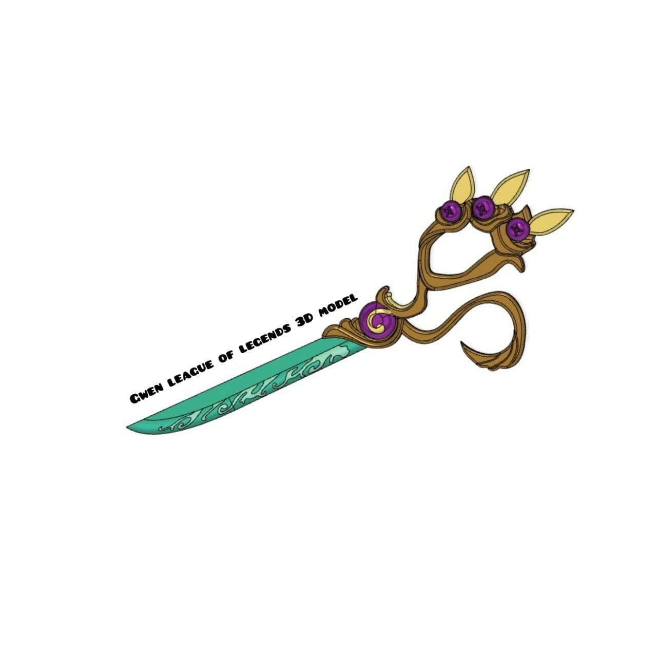 League of Legends Gwen Scissors Cafe Cuties Skin 3D Model STL - Etsy