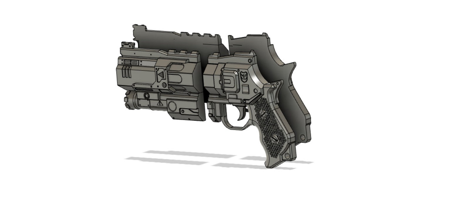 Cyberpunk Revolver Wingman B3 3D STL - Etsy