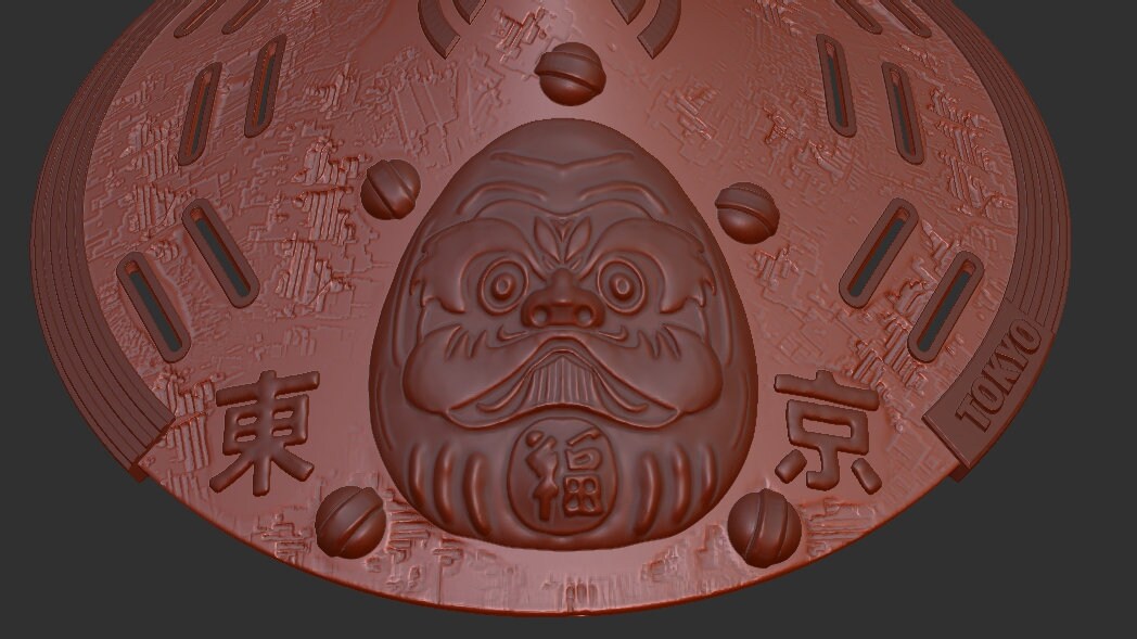 Japanese Yokai Daruma Cyberpunk Coolie Hat [3D Stl] - Etsy