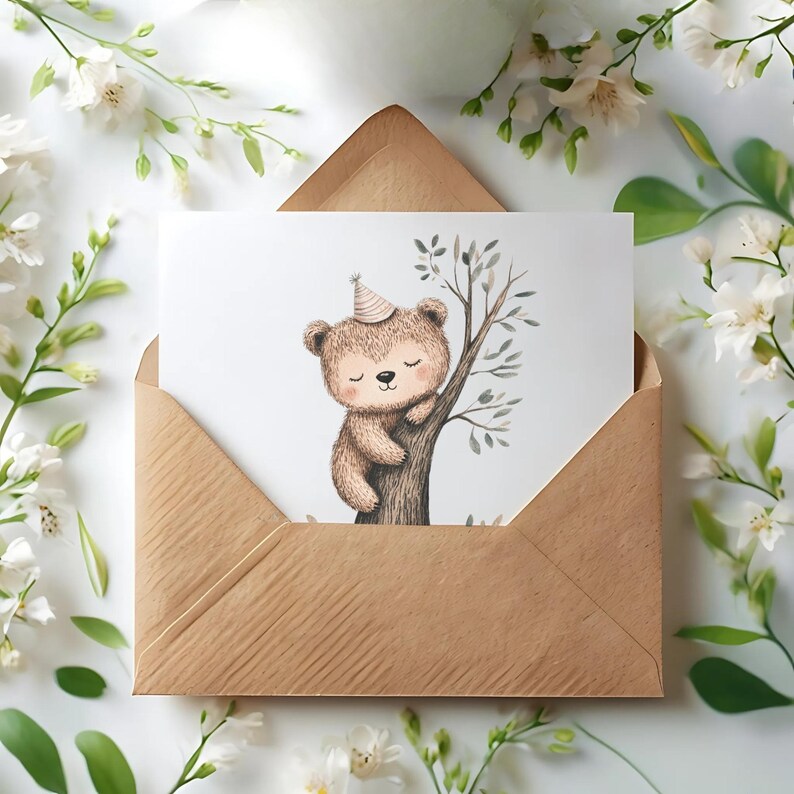 Woodland Animals Birthday Clipart Bundle – Cute Forest Creatures for ...