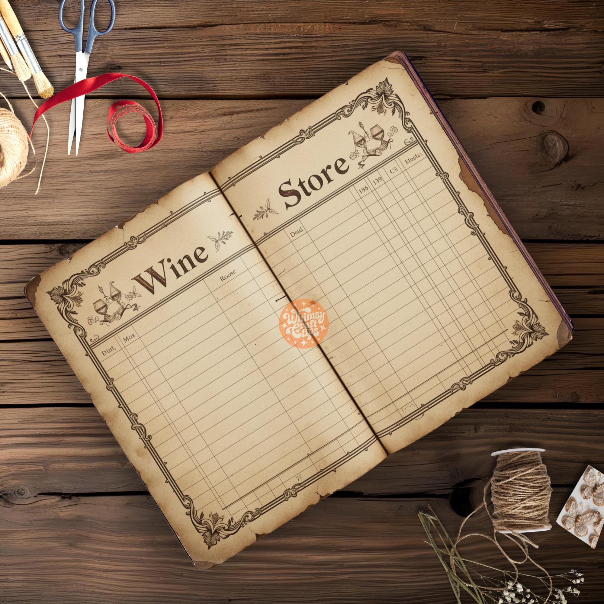 Vintage Ledger Junk Journal Papers, Digital Antique Ledger Papers ...