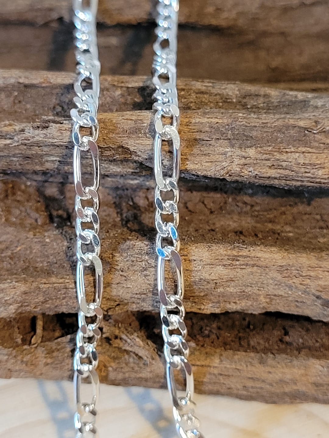 Thick Figaro Anklet Sterling Silver Ankle Chain - Extra Small 8" or ...