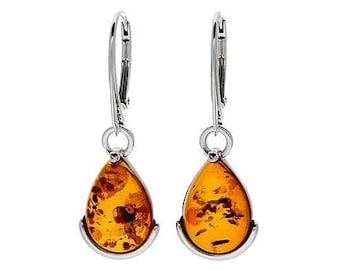 Amber Drop Earrings - Etsy