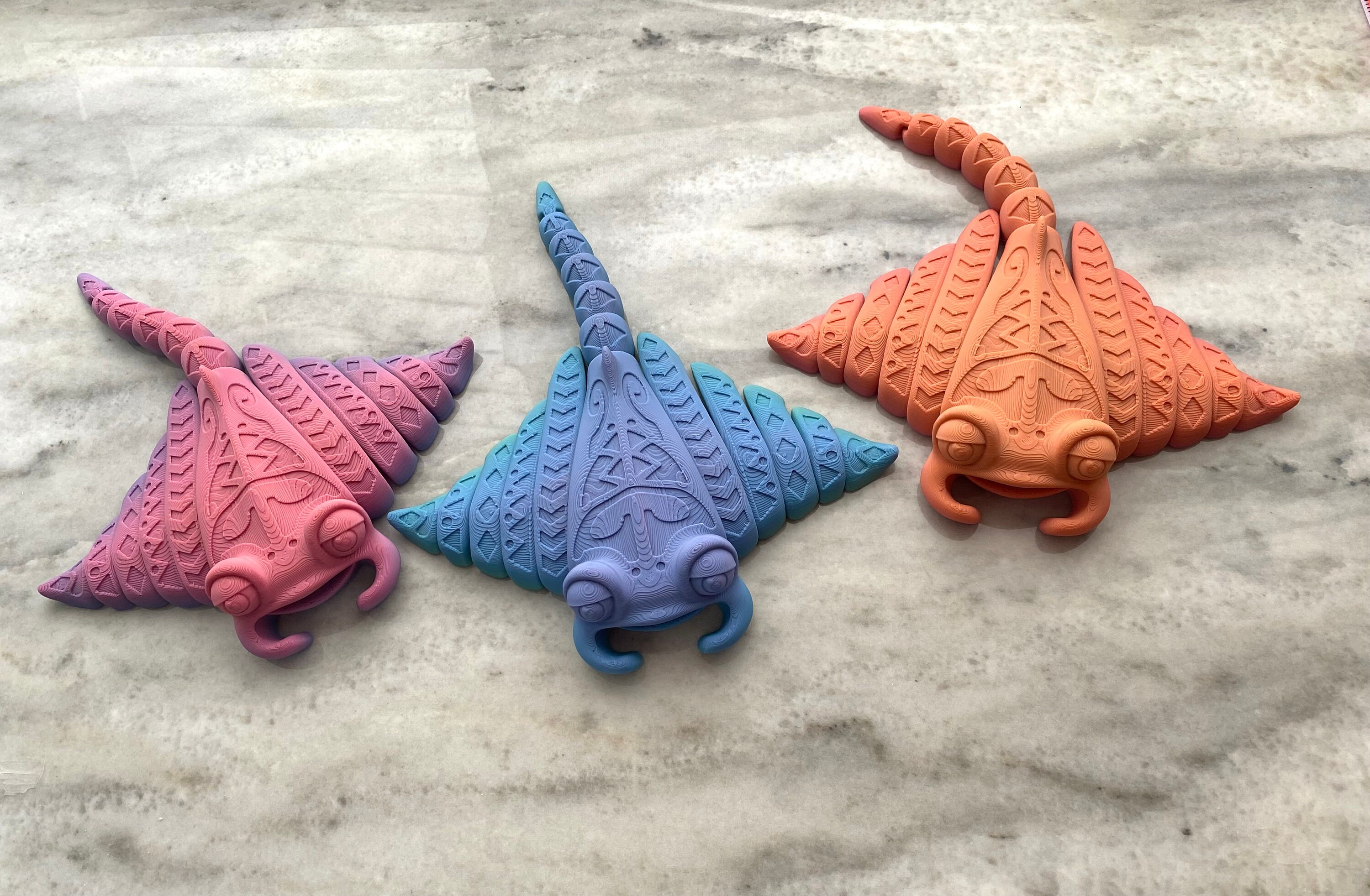 Flexi Manta Ray, Articulated Manta, Gift for Him, Gift for Her, Home ...