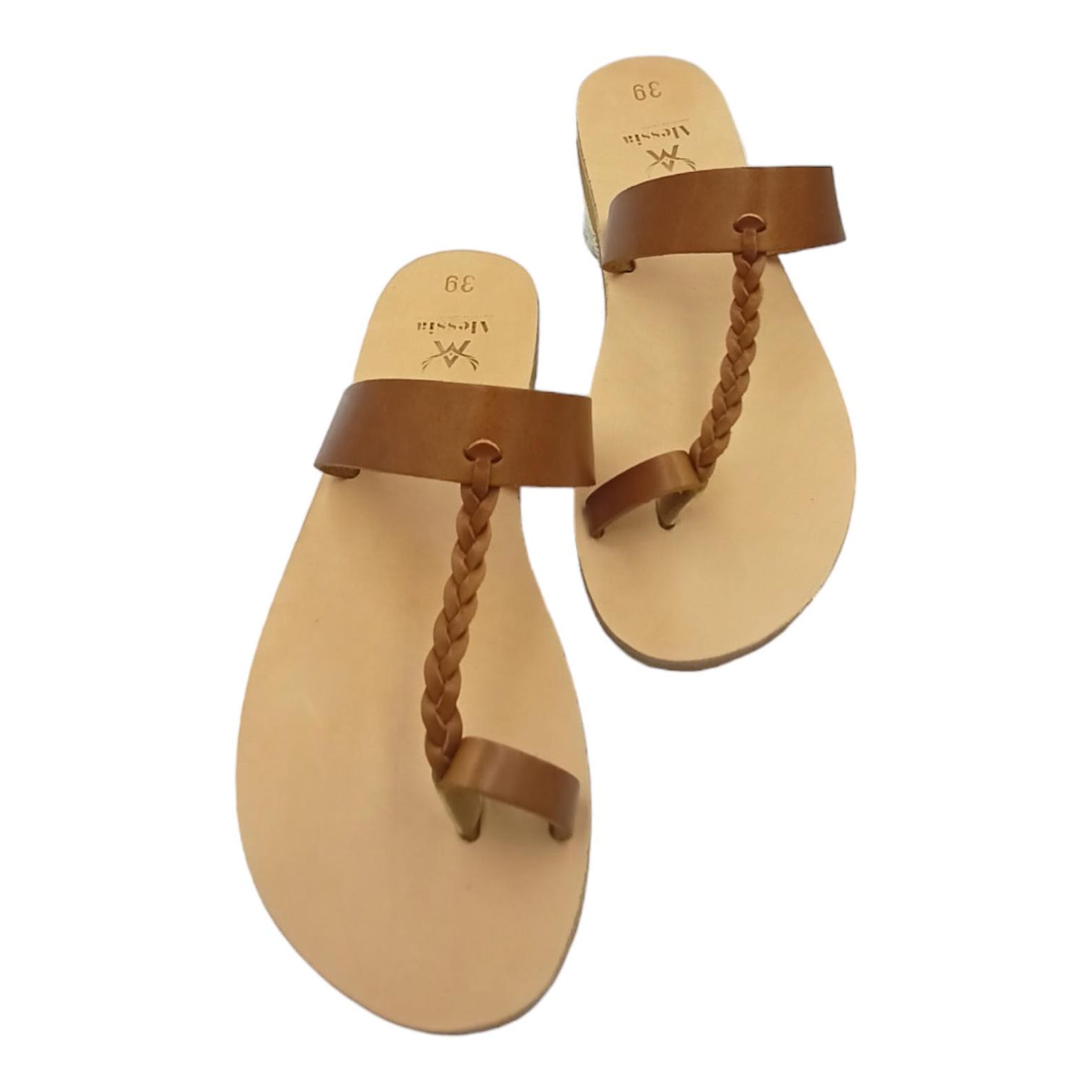 Sandal With Braids/sandals Ring/leather Boho Sandals for Women/handmade ...