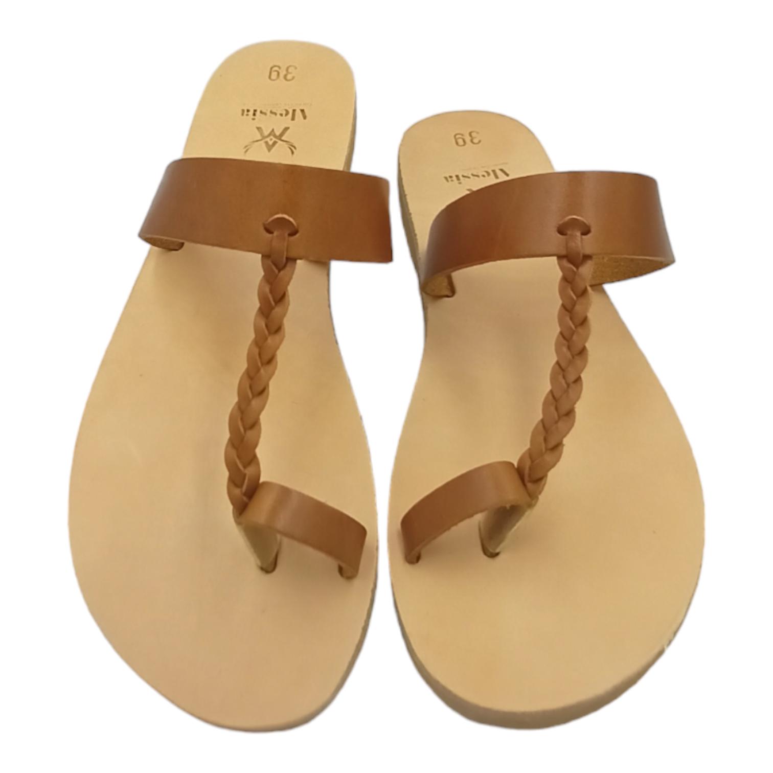 Sandal With Braids/sandals Ring/leather Boho Sandals for Women/handmade ...