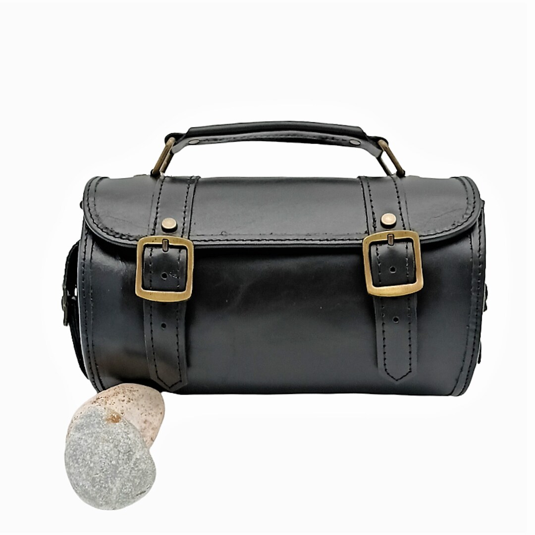 Small Barrel Bag/crossbody Bag Purse/leather Cylinder Bag/circle Bag ...