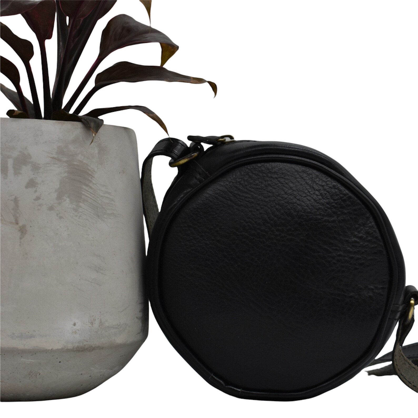 Round Leather Bag for Women/small Shoulder Bag/circle Crossbody Leather ...