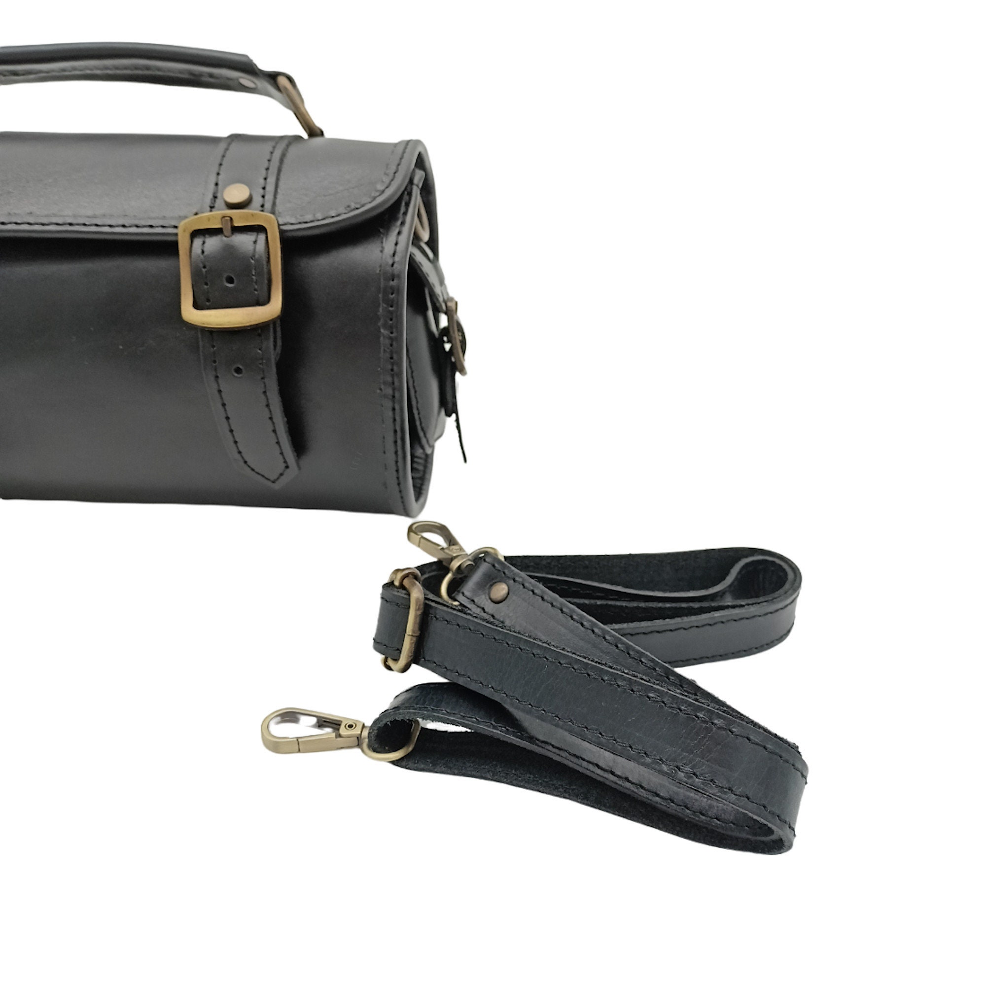 Small Barrel Bag/crossbody Bag Purse/leather Cylinder Bag/circle Bag ...
