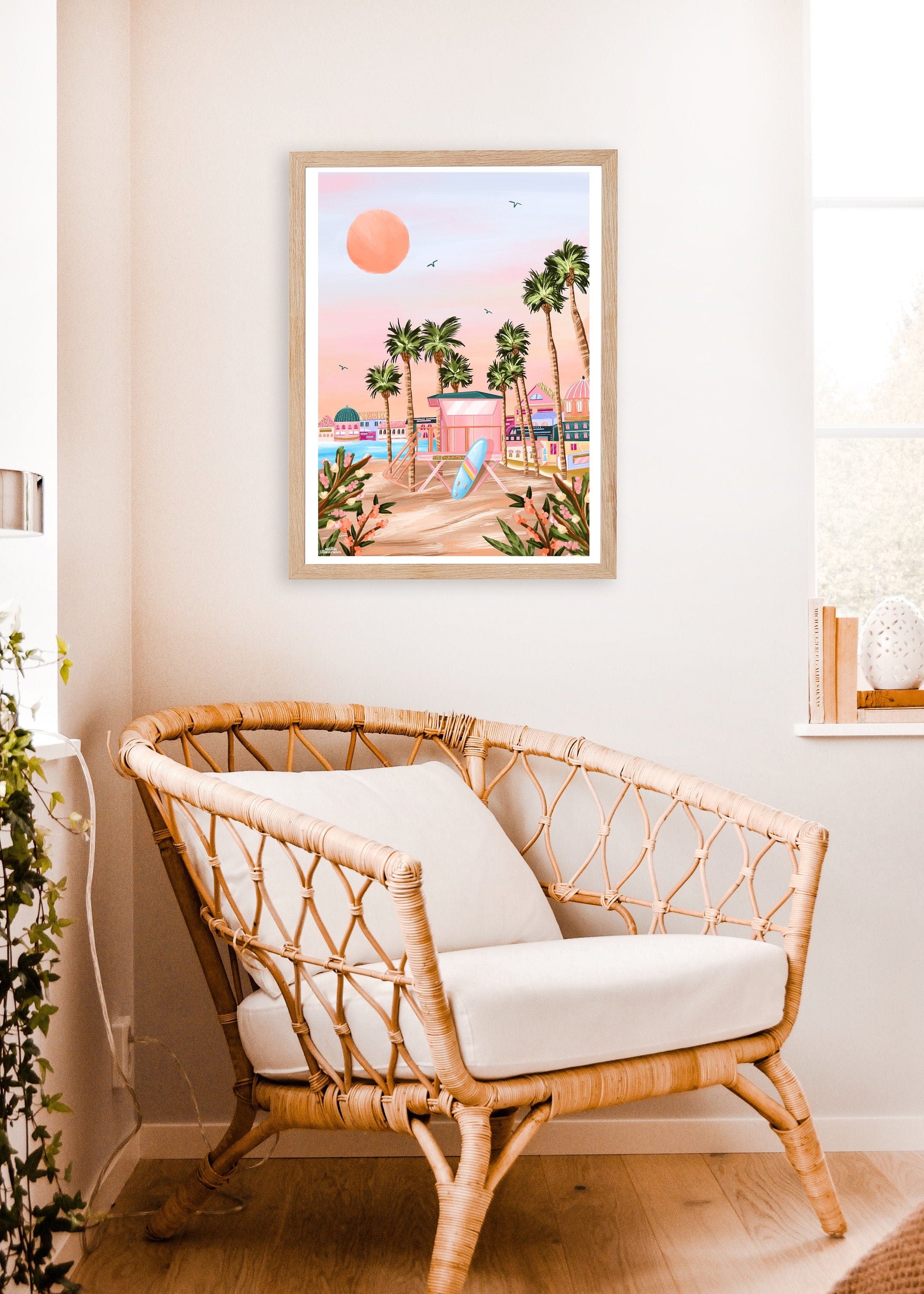 Miami Beach Print Travel Poster Miami Florida - Etsy