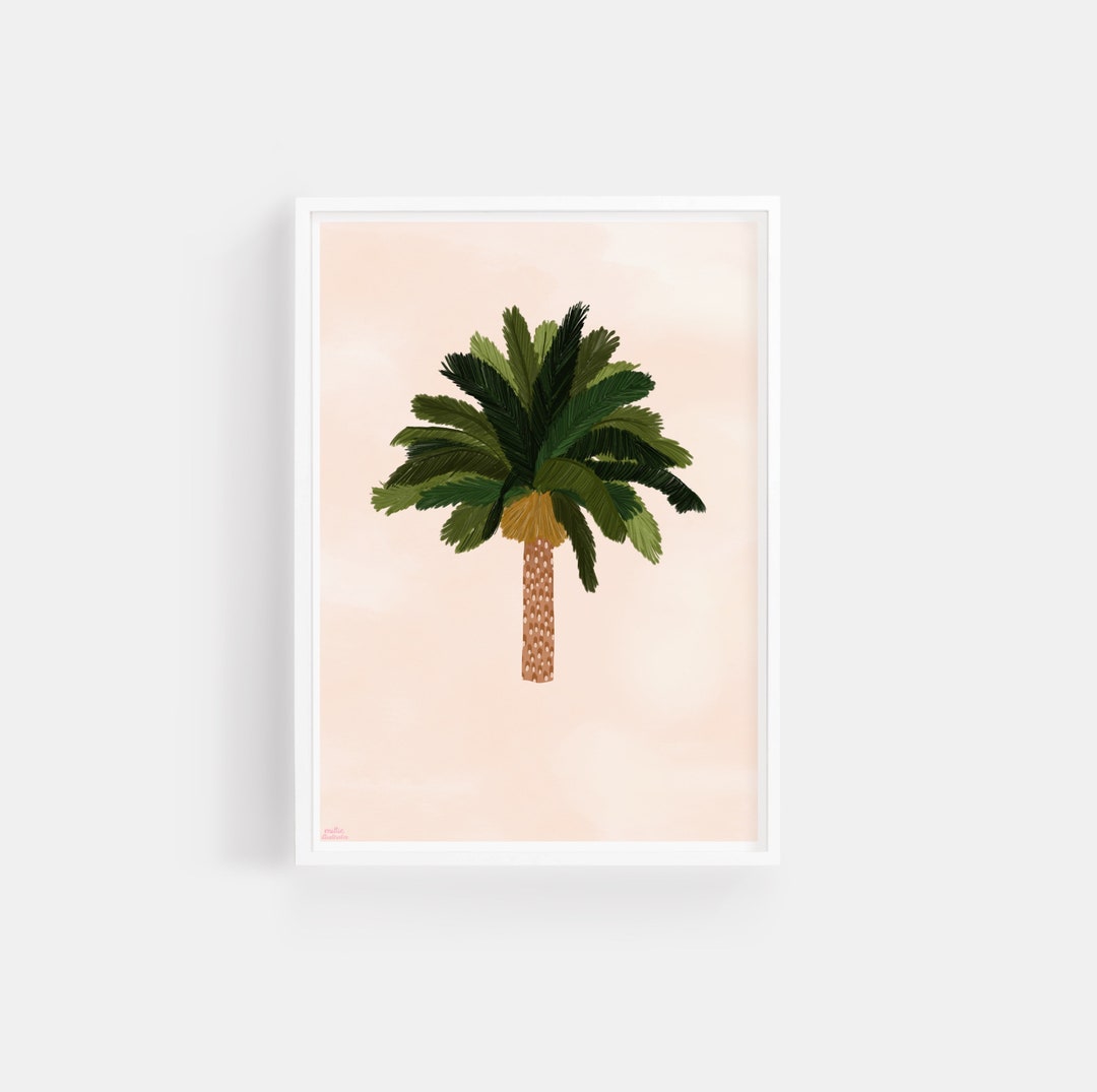 Palm Tree Print, Palm Tree Poster, Plant Print, Tropical Print, Large ...