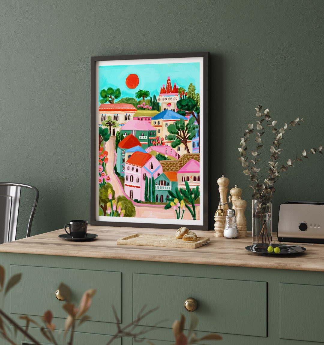 Sintra Sun, Portugal Poster, Illustrated Travel A5 / A4 / A3 / A2 / A1 ...