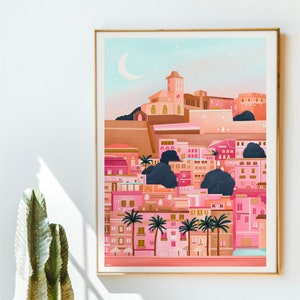 Ibiza Old Town Print, Dalt Vila Art, Spain Wall Art, Ibiza Poster, Ibiza Old Town Harbour - Etsy UK