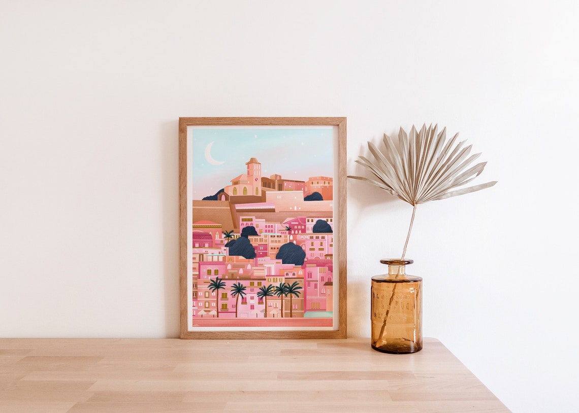 Ibiza Old Town Print Dalt Vila Art Spain Wall Art Ibiza - Etsy UK