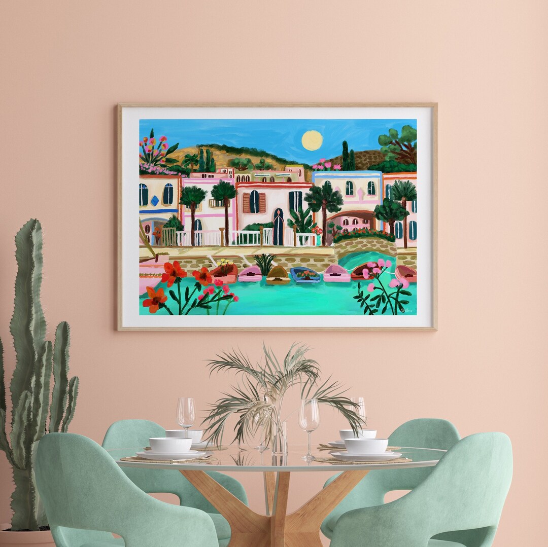 Gran Canaria Print, Canary Island Poster, Illustrated Travel A4 / A3 ...